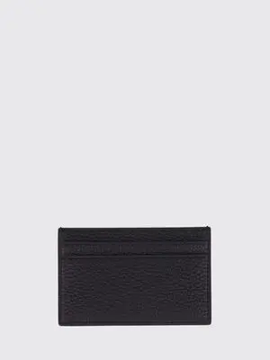 Celine Flat Grained Calfskin Card Holder With Lettering Logo