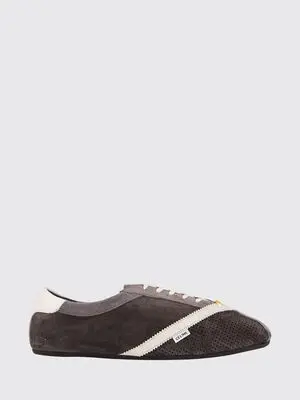 Celine Low Top Sneakers In Leather And Suede With Bicolour Design And Perforated Toe - Grey