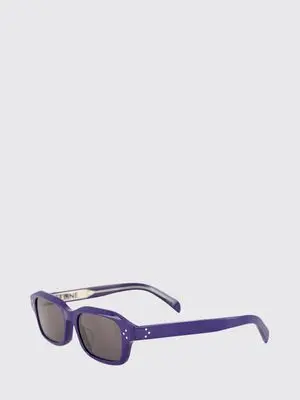 Celine Rectangular Acetate Sunglasses With Dark Lenses And Thick Temples - Navy