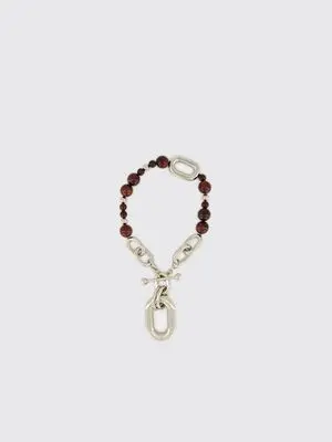 Rabanne Brass And Wood Necklace With Charm - Brown