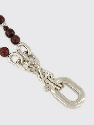 Rabanne Brass And Wood Necklace With Charm