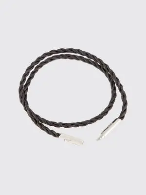 Bottega Veneta Double Rope Woven Nappa And Silver Bracelet