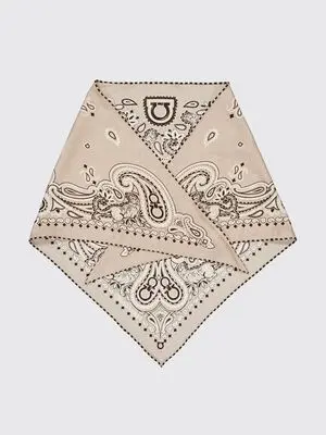 FERRAGAMO Arabesque Cashmere And Wool Triangle Scarf With Logo