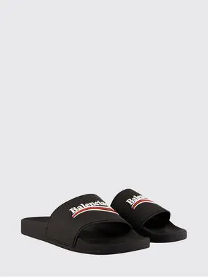 Balenciaga Contrast Logo Rubber Slide Sandals For The Beach