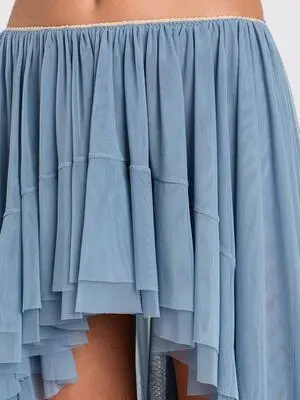 TWINSET Asymmetric Tulle Skirt
