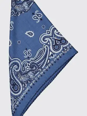 FERRAGAMO Arabesque Cashmere And Wool Triangle Scarf With Logo