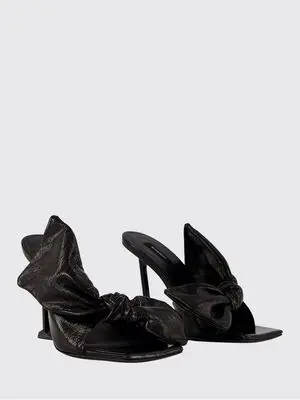 Givenchy Boudoir Leather Knot Mules With High Heel
