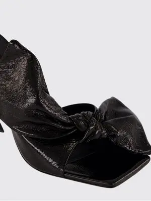 Givenchy Boudoir Leather Knot Mules With High Heel