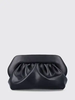 THEMOIRE Bios Draped Vegan Leather Clutch Themoiré With Strap