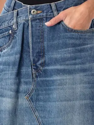 JW Anderson High-waisted Asymmetrical Denim Midi Skirt