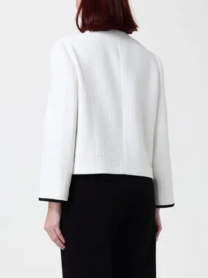 Valentino Garavani Cropped Crewneck Blazer In Cotton Tweed