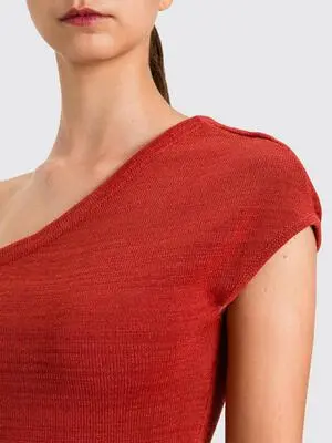 TWINSET Cotton Blend One-shoulder Top