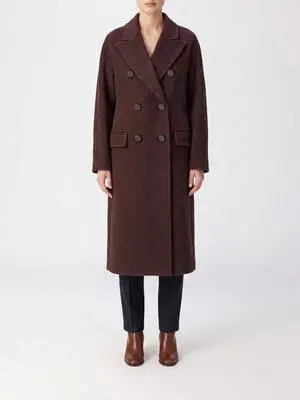 Max Mara Angus Long Double-breasted Coat In Cashmere And Alpaca - Black