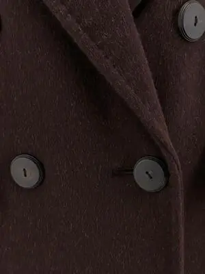 Max Mara Angus Long Double-breasted Coat In Cashmere And Alpaca