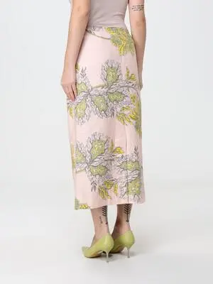 La DoubleJ High-waisted Floral Print Stretch Cotton Midi Pencil Skirt