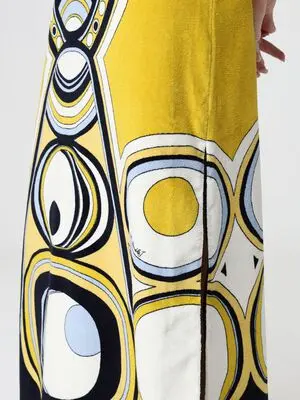 La DoubleJ Totem Ethnic Print Cotton Terry Midi Tunic Dress