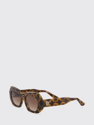 EMMANUELLE KHANH Dixie Rectangular Tortoiseshell Acetate Sunglasses - Brown