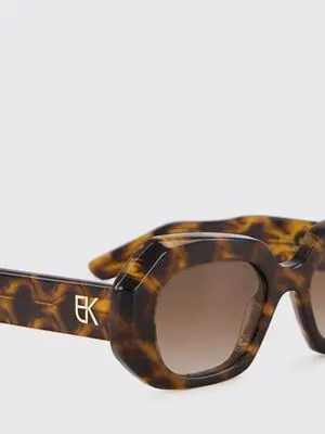 EMMANUELLE KHANH Dixie Rectangular Tortoiseshell Acetate Sunglasses