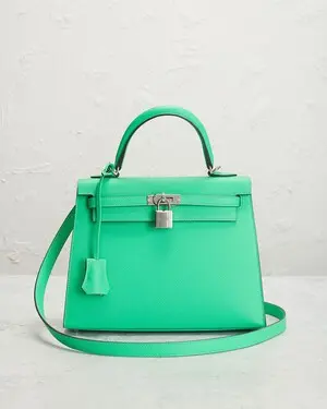 FWRD RENEW Hermes Epsom Kelly 25 Sellier Handbag