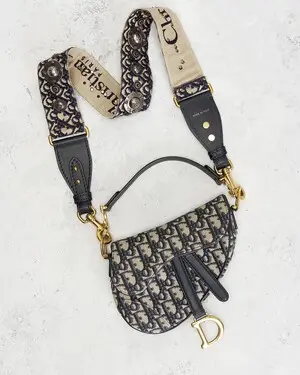 FWRD RENEW Dior Trotter Oblique Mini Saddle Bag