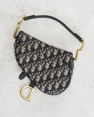 FWRD RENEW Dior Trotter Oblique Mini Saddle Bag