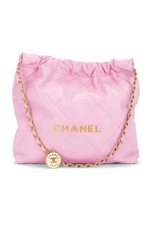 Chanel Calfskin Small 22 Hobo Bag - Pink