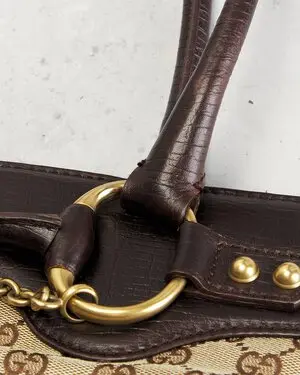 FWRD RENEW Gucci Horsebit Tote Bag - Brown