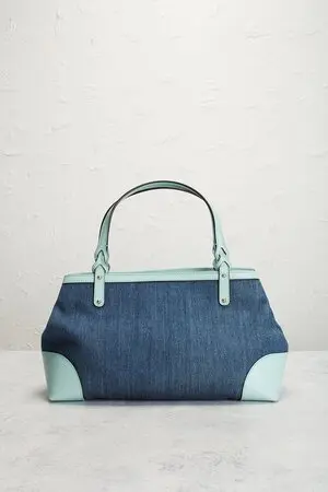 FWRD RENEW Gucci Denim Craft Tote Bag