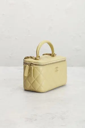 Chanel Lambskin Small Classic Vanity Case - Yellow