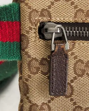 FWRD RENEW Gucci Double Pocket Belt Bag - Brown