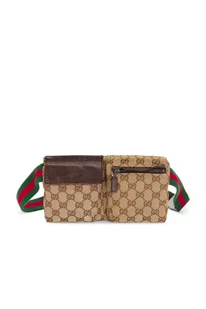 Gucci Double Pocket Belt Bag - Brown