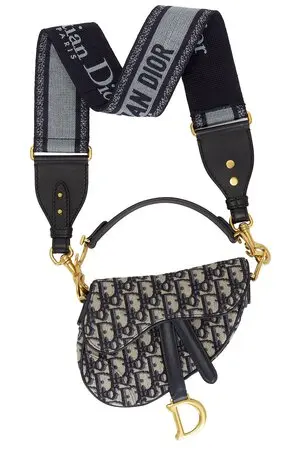 Dior Dior Oblique Mini Saddle Bag In Blue Blue