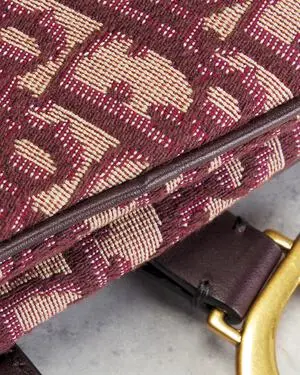 FWRD RENEW Dior Oblique Mini Saddle Bag - Red