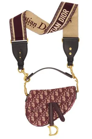 Dior Oblique Mini Saddle Bag - Red
