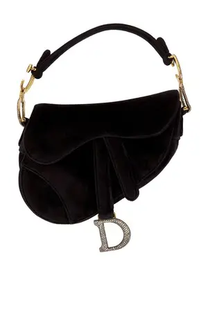 Dior Velvet Mini Saddle Bag
