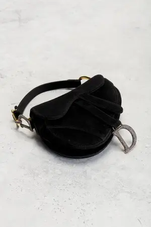 Dior Velvet Mini Saddle Bag
