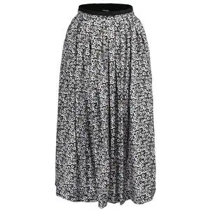 SMART AND JOY Flared Printed Skirt With Elastic Waistband