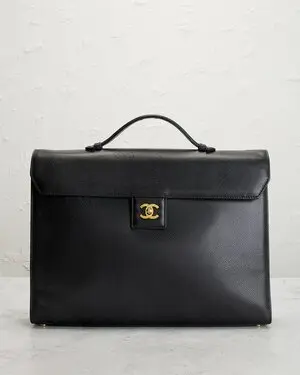 FWRD RENEW Chanel Caviar Vintage Executive Briefcase