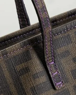 FWRD RENEW Fendi Zucca Roll Tote Bag - Brown