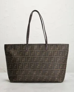 FWRD RENEW Fendi Zucca Roll Tote Bag