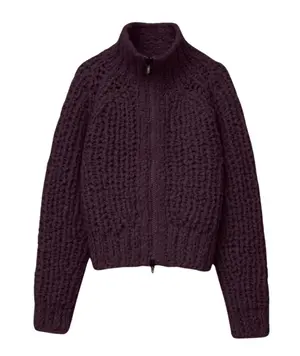 Iris Von Arnim Handknit Cardigan Heloisa - Barolo