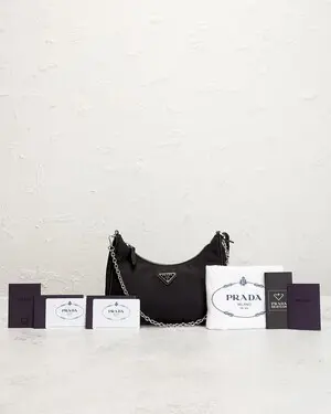 FWRD RENEW Prada Re-edition 2005 Re-nylon Shoulder Bag - Black