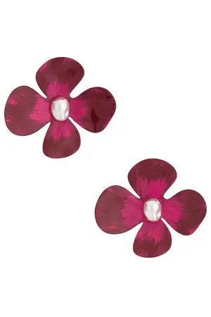 Cult Gaia Cult Gaia Lucky Earrings In Pink Winter Plum