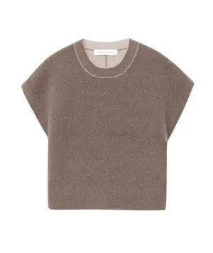 Iris Von Arnim Cashmere-silk Top Danise - Taupe Alabaster