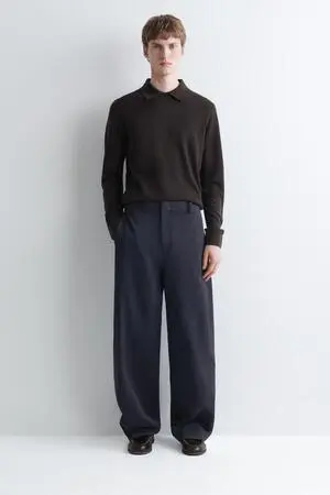 Cos Layered-collar Polo Sweater