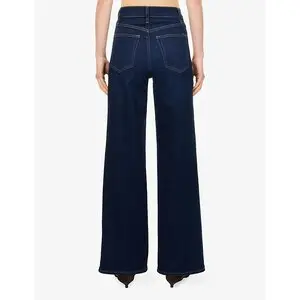FRAME Le Slim Palazzo Button Cotton-blend Jeans