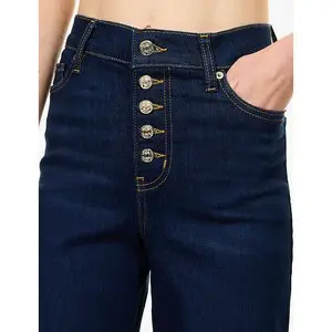 FRAME Le Slim Palazzo Button Cotton-blend Jeans