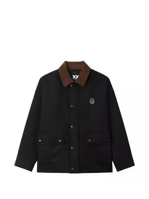 FINGERCROXX Corduroy-collar Logo-patch Jacket