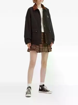 FINGERCROXX Corduroy-collar Logo-patch Jacket