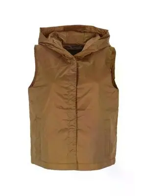 PENNYBLACK Hooded Sleeveless Gilet - Brown